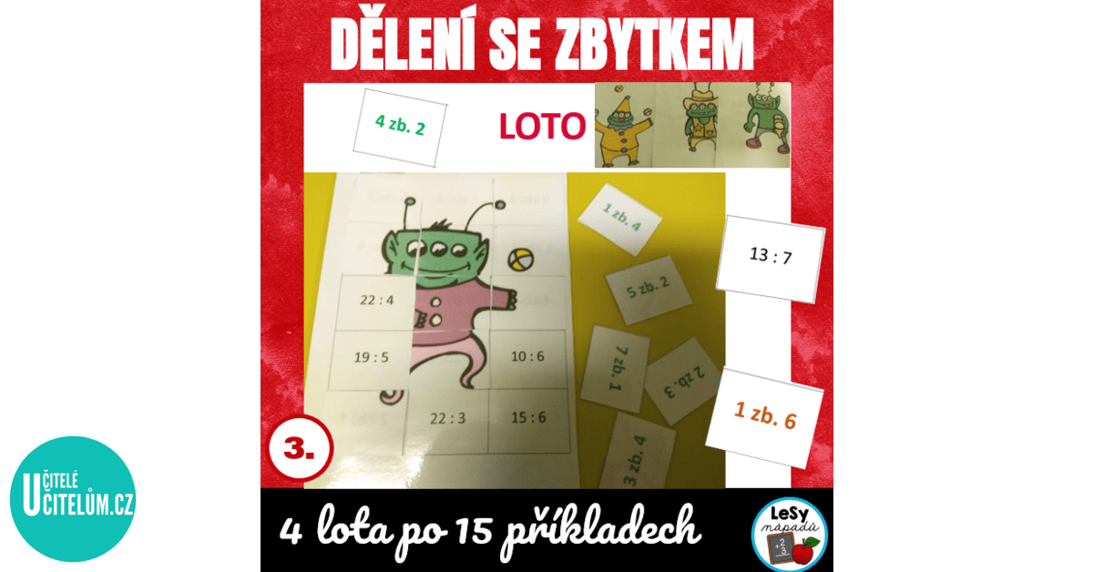 Dělení se zbytkem - loto - Matematika | UčiteléUčitelům.cz